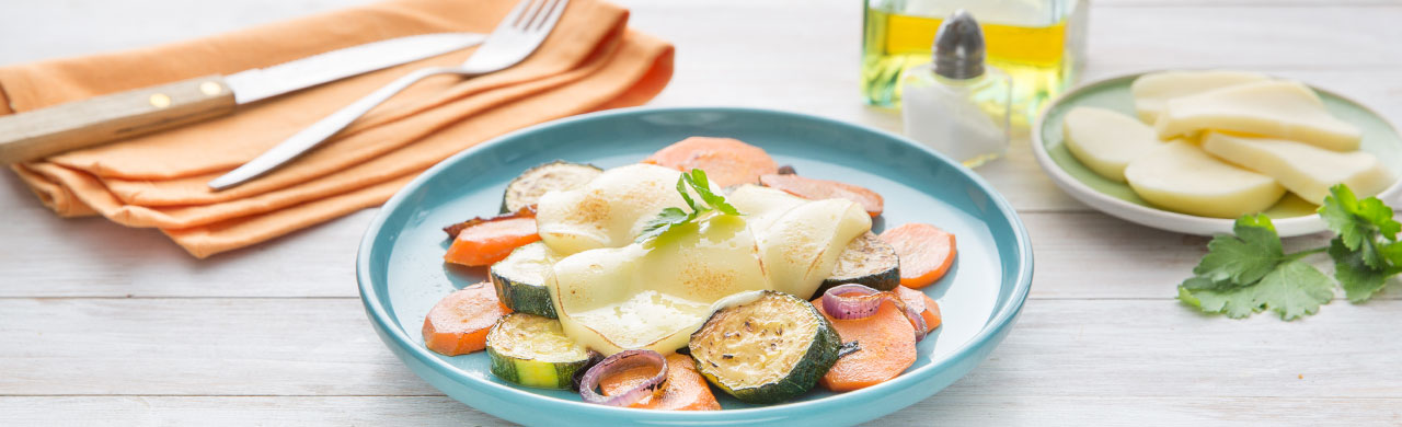 Scamorza in padella con verdure | Vallelata Mozzarelle e Formaggi ...